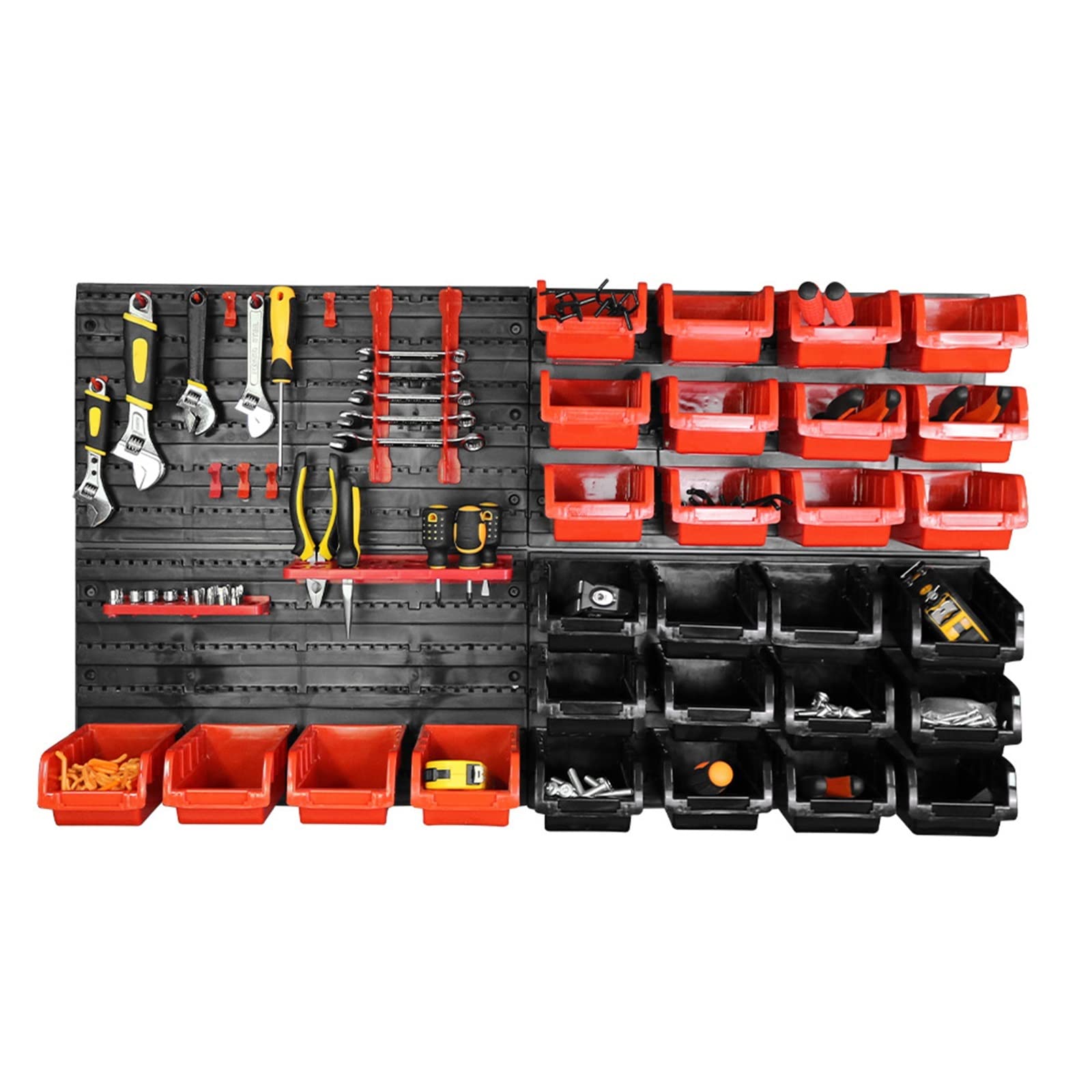 full of happiness Hanging Board Storage Box Pegboard Hook Organizer Wall-Mounted Hardware Tool Parts Garage Workshop Storage Rack Toolbox