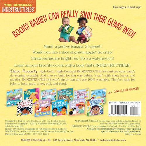 Indestructibles: Taste the Fruit! (High Color High Contrast): Chew Proof · Rip Proof · Nontoxic · 100% Washable (Book for Babies, Newborn Books, Safe to Chew)