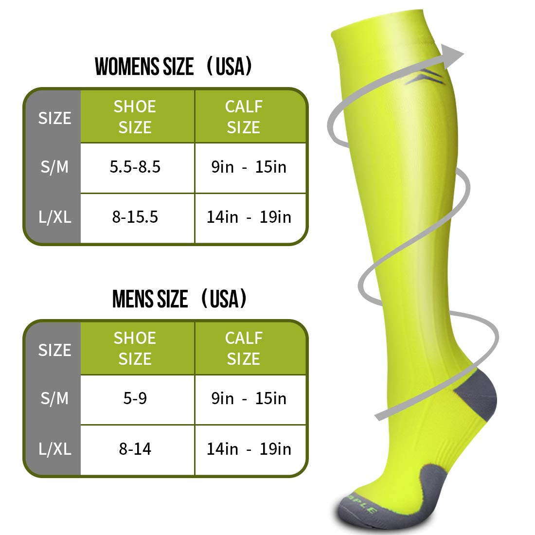 Bluemaple Copper Compression Socks For Women & Men Circulation (8 Pairs) - Best for Running,Hiking, Cycling,Travel,Pregnancy