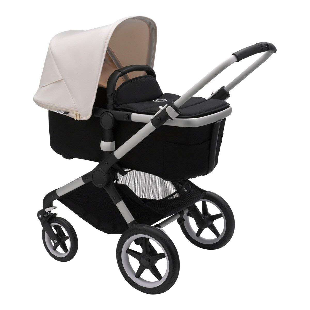 Bugaboo Fox 2 / Lynx Extendable Sun Canopy with UPF Sun Protection and Peekaboo Mesh Panel, Compatible with All Fox, Lynx and Cameleon3 Models - Fresh White
