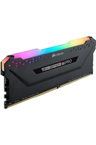 Corsair Vengeance RGB Pro 8GB (1x8GB) DDR4 3600 (PC4-28800) C18 Optimized for AMD Ryzen – Black (CMW8GX4M1Z3600C18)