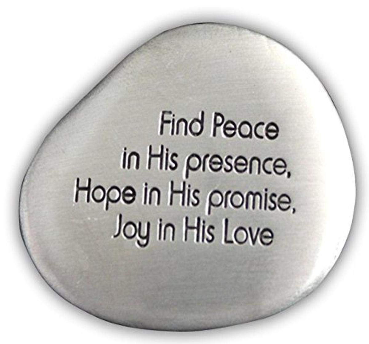 Cathedral Art (Abbey & CA Gift Find Peace Soothing Stone, 1-1/2-Inch, Silver