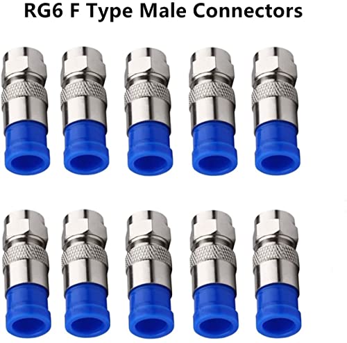 Gaobige Coax Cable Crimper Kit Tool for rg6 rg59 Coaxial Compression Tool Fitting Wire Stripper with Gaobige 10pcs F Compression connectors - Grey