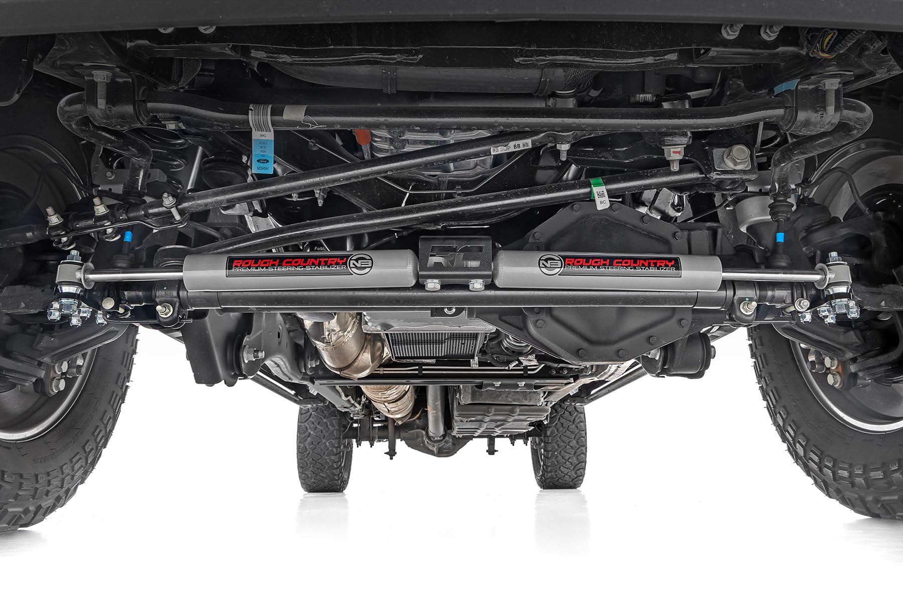 Rough Country N3 Dual Steering Stabilizer for 05-24 Ford Super Duty - 8749130