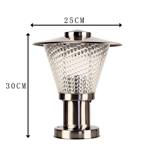 ZZYJYALG Outdoor Waterproof Column Lamp Modern Minimalist Creative Stainless Steel Anti-Rust Lighting E27 Pillar Light Home Garden Corridor Wall Courtyard Decoration Post Lamp