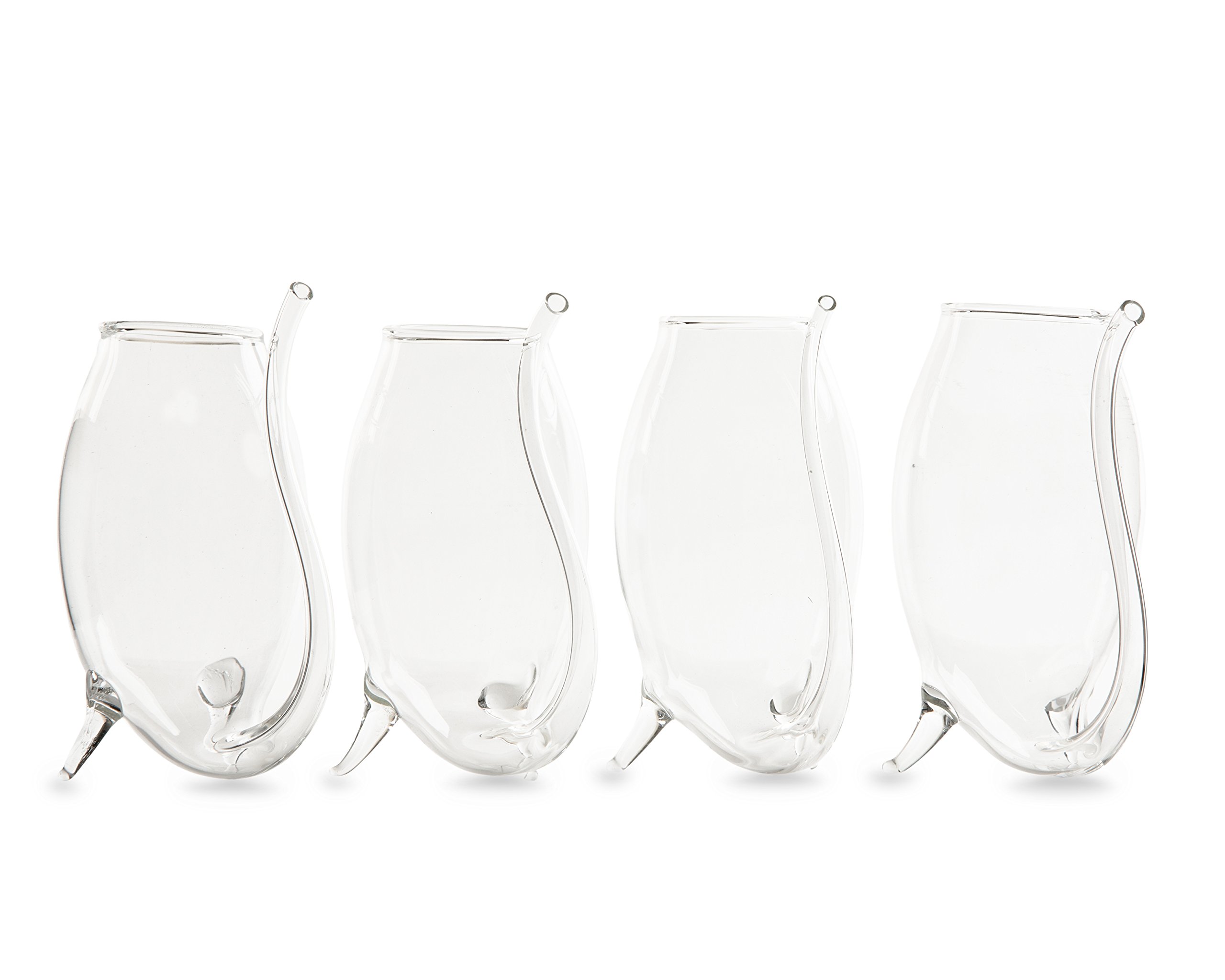 Crystal Port and Dessert Wine Sippers, Dry Sherry, Cordial, Aperitif & Nosing Copitas Tasting Glass - Dinner Drink Glassware Glasses | Set of 4 - 3 oz Sipper | - The Wine Savant