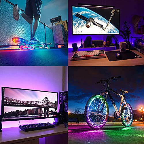 GOIEHIR LED Strip Lights Battery Powered, 24 Keys Remote Control Light Strip for Parties, DIY Indoor Decoration, 6.56ft/2m