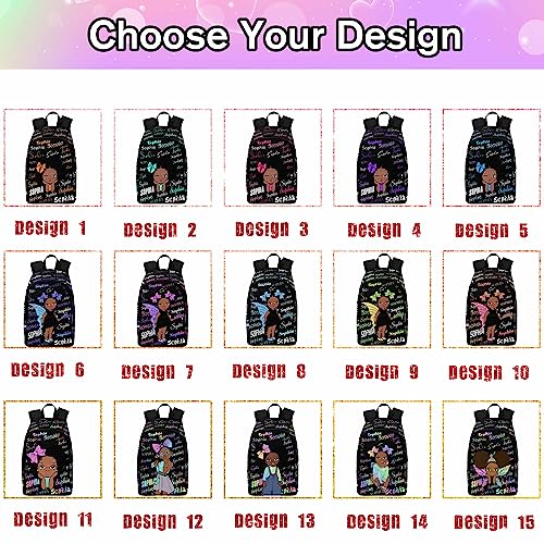 InterestPrint Backpack Little Princess Glitter Gold Bookbag School Backpack for Girls Boys Backpacks Canvas Light Laptop Bag