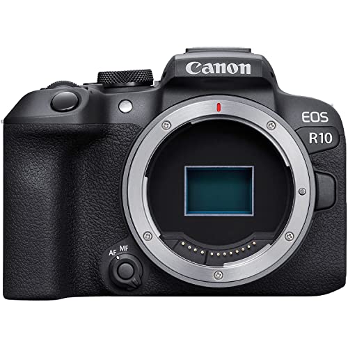 Canon EOS R10 Mirrorless Camera (Body Only) + Canon HG-100TBR Tripod Grip + 2pc 64GB Memory Cards + LED Video Light & More