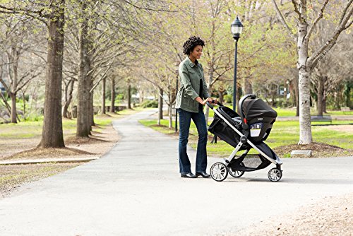 BRITAX B-Lively Travel System with B-Safe 35 Infant Car Seat | One Hand Fold XL Storage Ventilated Canopy, Dove (S05587900)