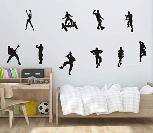 LHKSER Game Wall Decal Wall Sticker Poster Floss Dancing Decal Nursery Boys Room Wall Vinyl Decal Game Stickers (Black++)