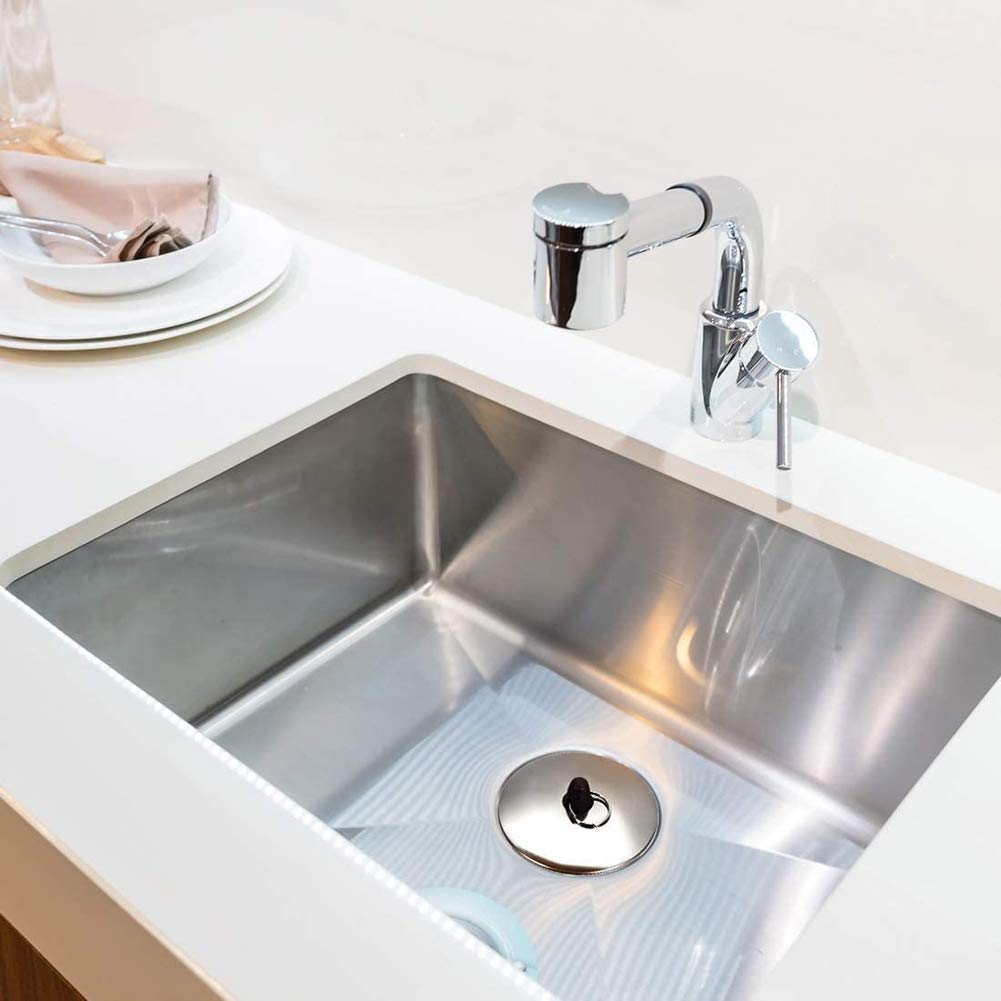 MroMax 1Pcs Stainless Steel Sink Plug Drain Stopper Fit 33mm with Ring for Bathtub Kitchen Bathroom Silver Tone