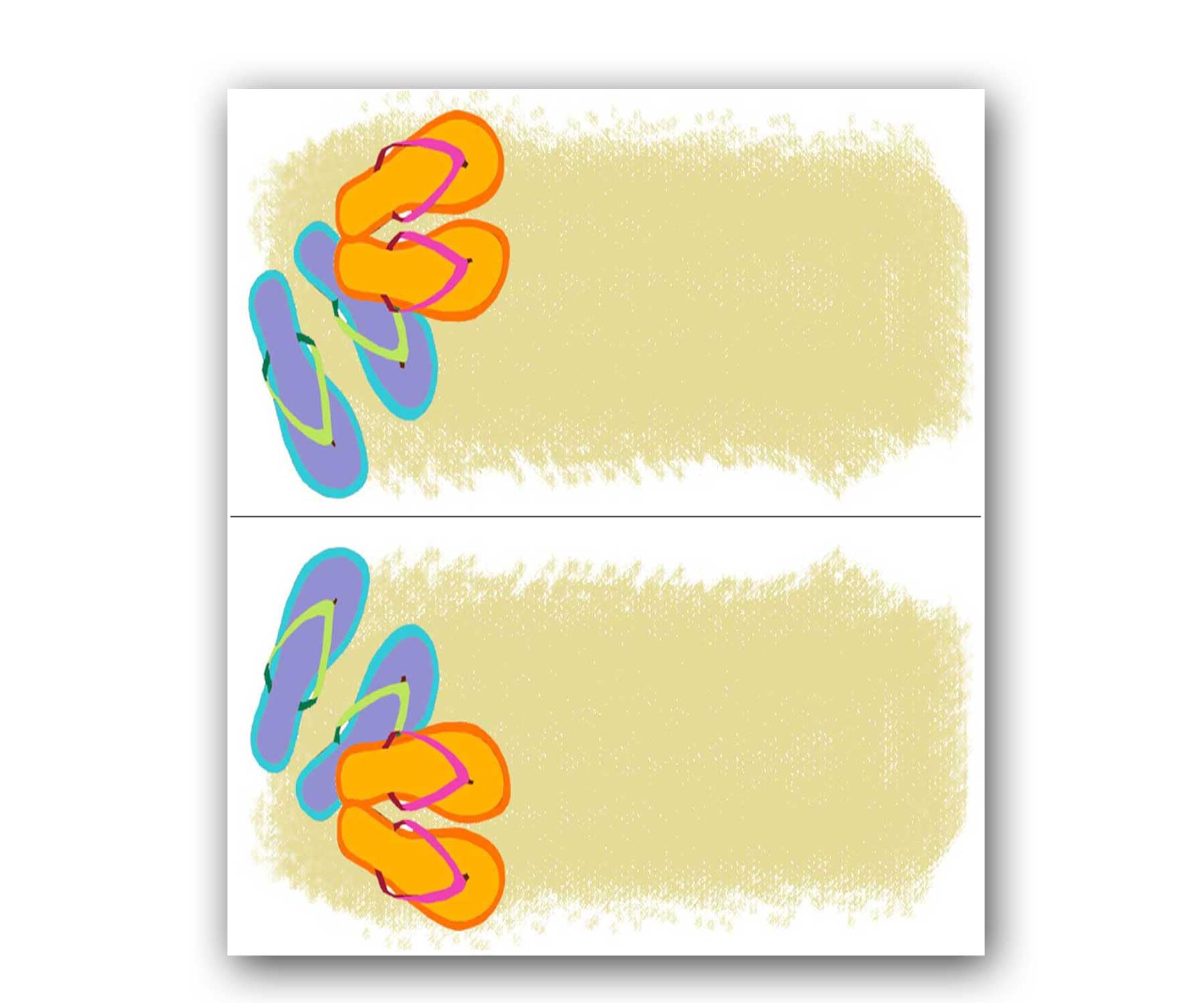 Stonehouse Collection | Flip Flops at the Beach Table Tent Place Card | Oceanside Name Card Holder | Great for Seaside Wedding Party Dinner Event | 25 Count (Flipflops at the Beach)