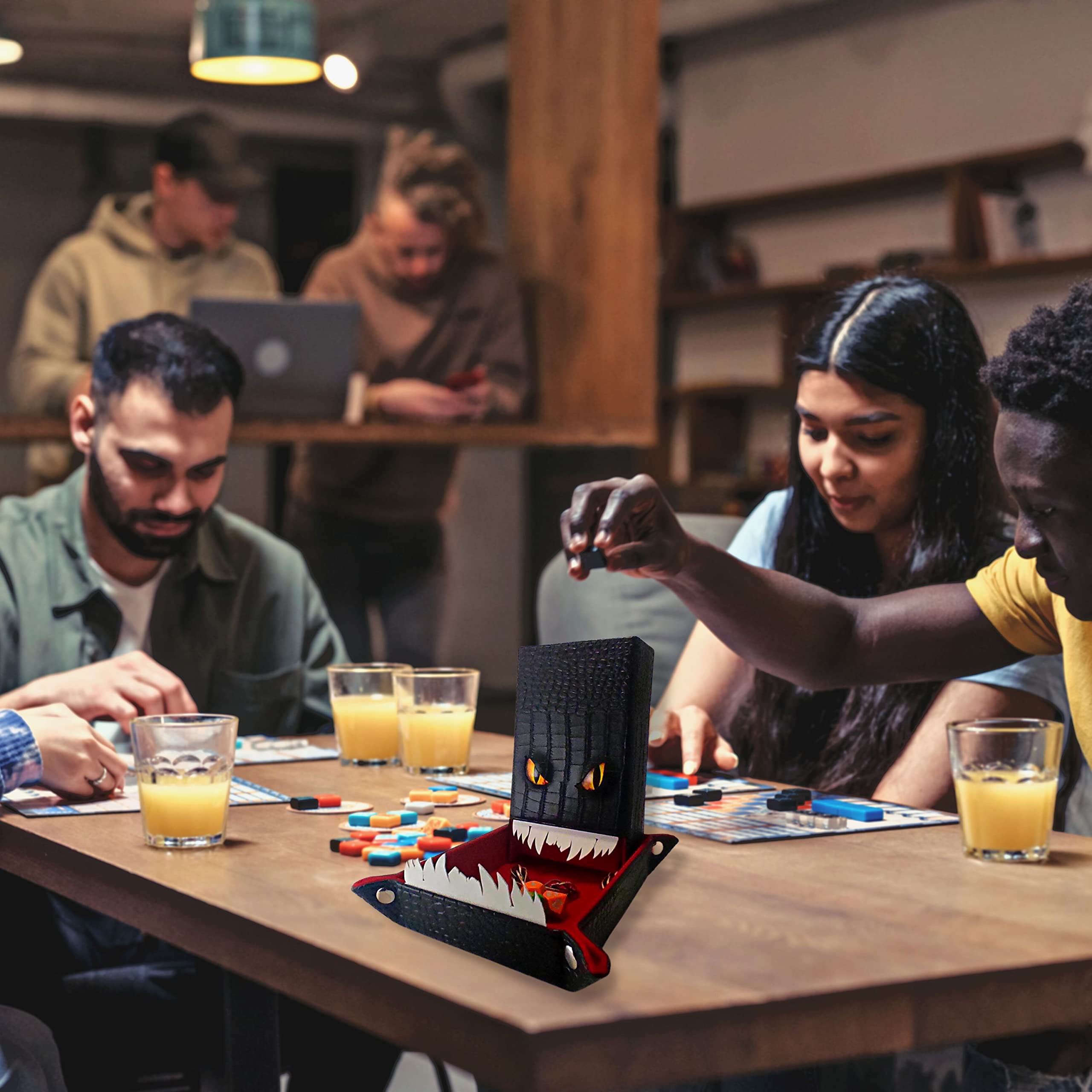 Dice Tray and Dice Tower - DND Dice Tray, Dice Box Storage for Dice and Removable Dice Tower - 2 in 1 Dice Rolling Tray, Storage and Tower - Perfect for RPG and Tabletop Gaming (Dragon Slayer)