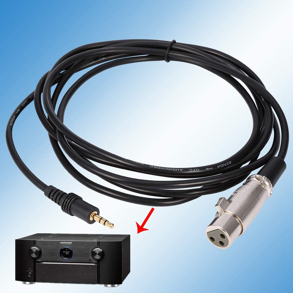 Tihebeyan 10FT/ 3 Pin XLR Connector Female to 1/8" 3.5mm Male Stereo Jack Microphone Audio Cord Cable Stereo Mini Jack AUX Cord Audio Cable