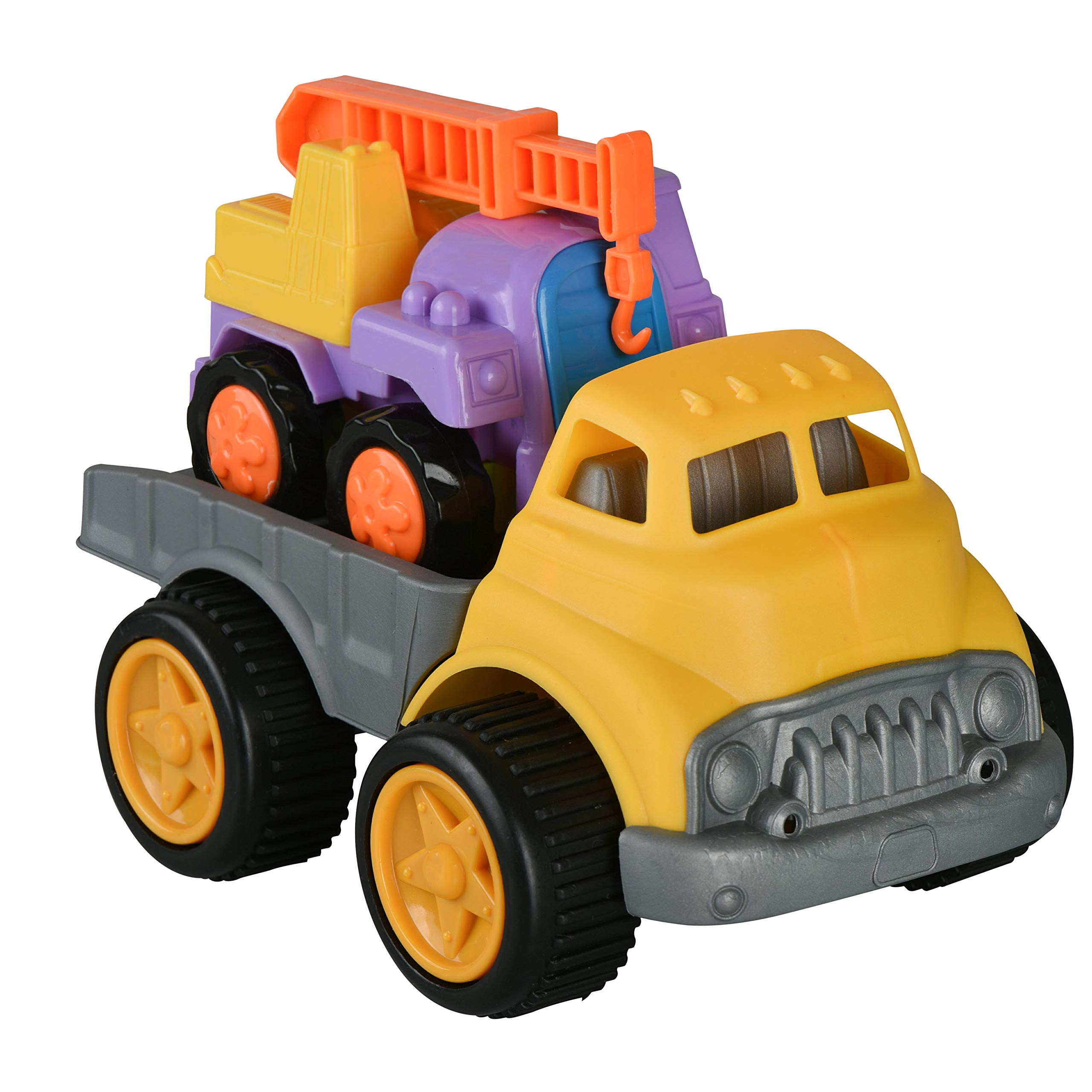 Playkidz Construction Trucks Bulk Pack of [9] Go Cunstruction for Boys & Girls Assorted Vehicles for Home, School, Party, Toddler Birthday & More Recommended Ages 3+