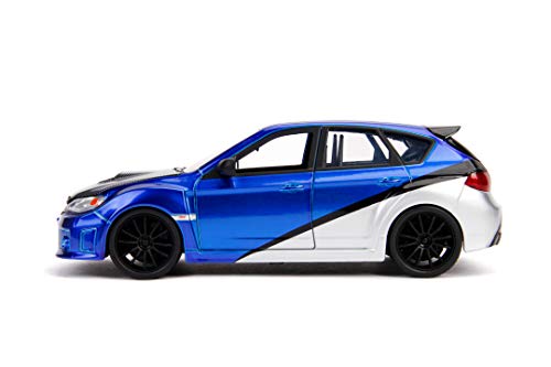 Jada Toys Rubber Tires 1:24 Fast & Furious - Brian's Subaru Impreza WRX STI, Blue (99514)