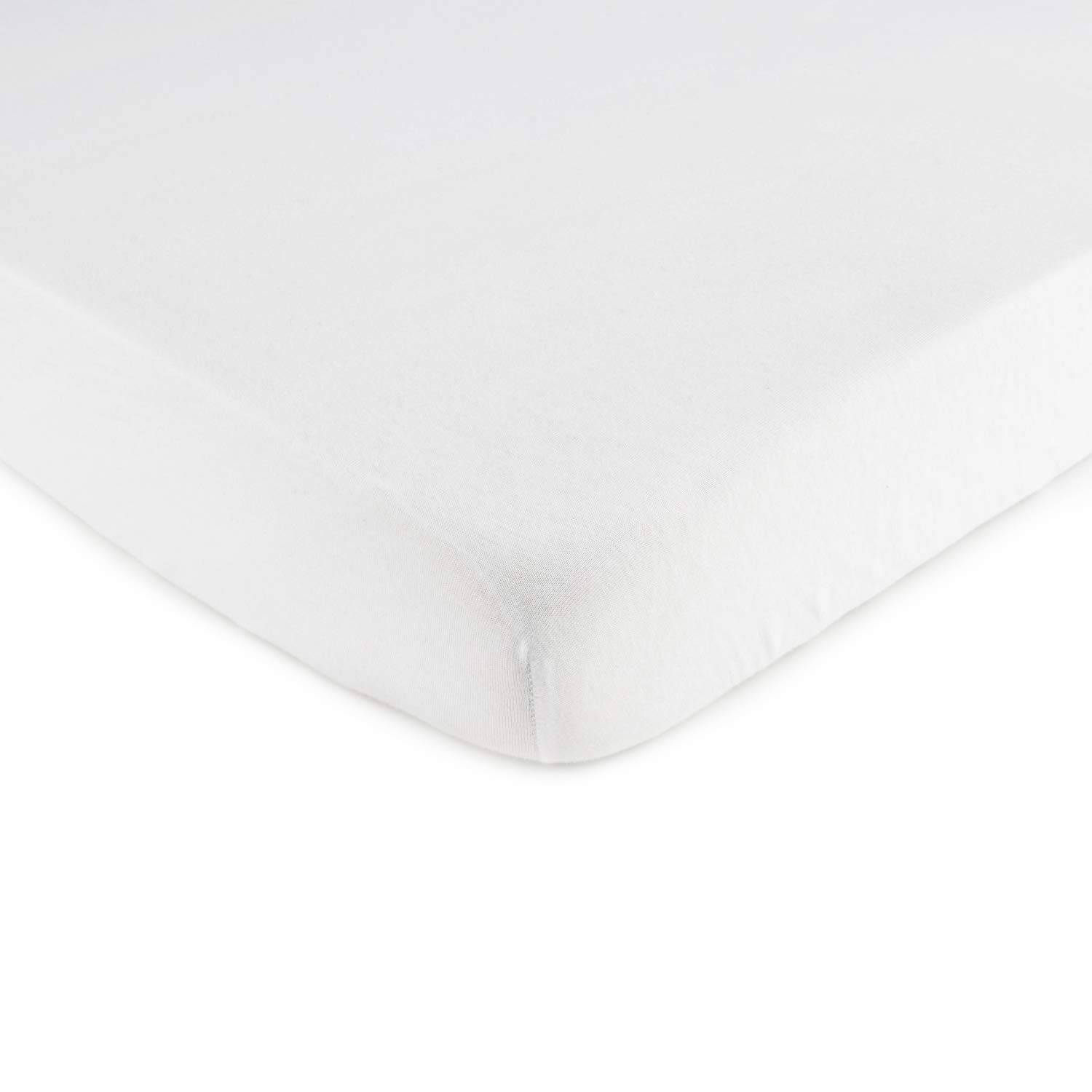 SheetWorld Fitted 100% Cotton Jersey Pack N Play Sheet Fits Graco Square Play Yard 36 x 36, Solid White, Made in USA