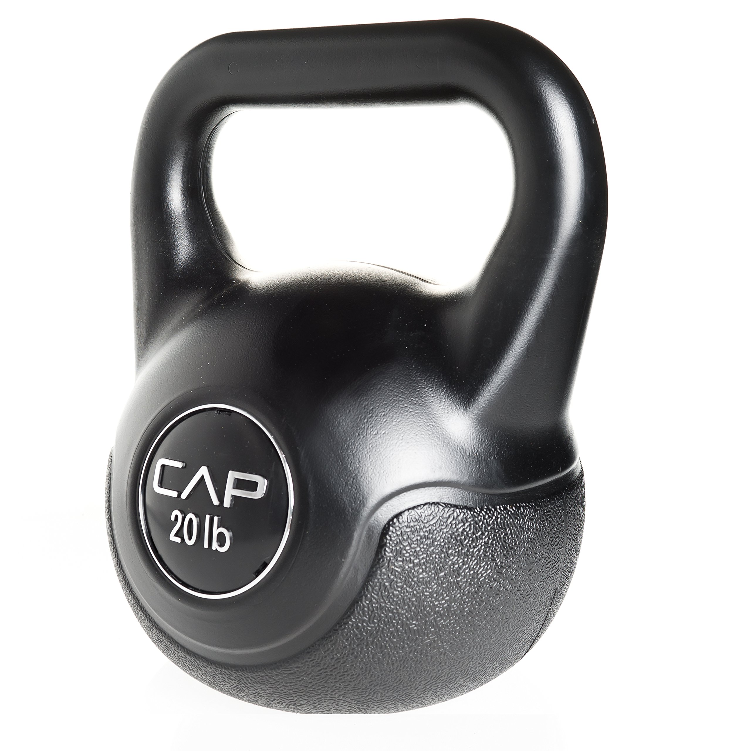 CAP Barbell Vinyl Coated Cement Kettlebell, Black 10LBS