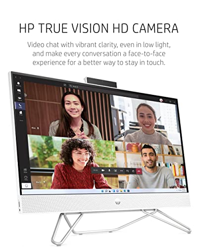 HP 23.8” All-in-One Desktop PC, Intel Celeron Processor J4025, 4 GB RAM, 256 GB SSD, Full HD Micro-Edge Touchscreen, Windows 11 Home, 720p Privacy Webcam, Wi-Fi and Bluetooth Combo (24-cb0110, 2022)