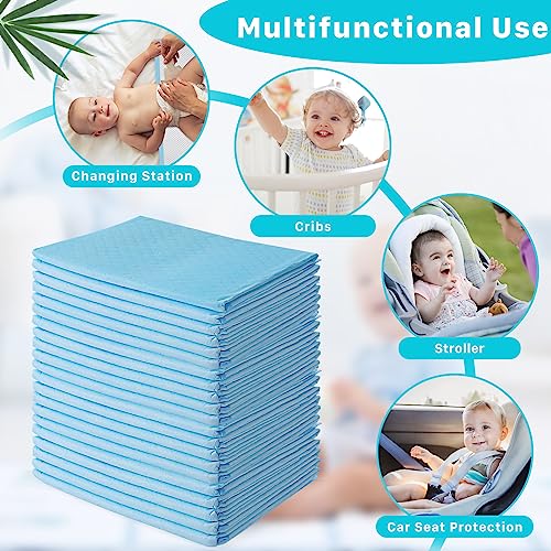 Tivcck Disposable Changing Pads,17 x 24 inch Baby Disposable Underpads,Ultra Absorbent Disposable Bed Pads,Disposable Diaper Changing Pads,Leak-Proof Breathable Underpads,Waterproof Pets Dogs Pee Pads