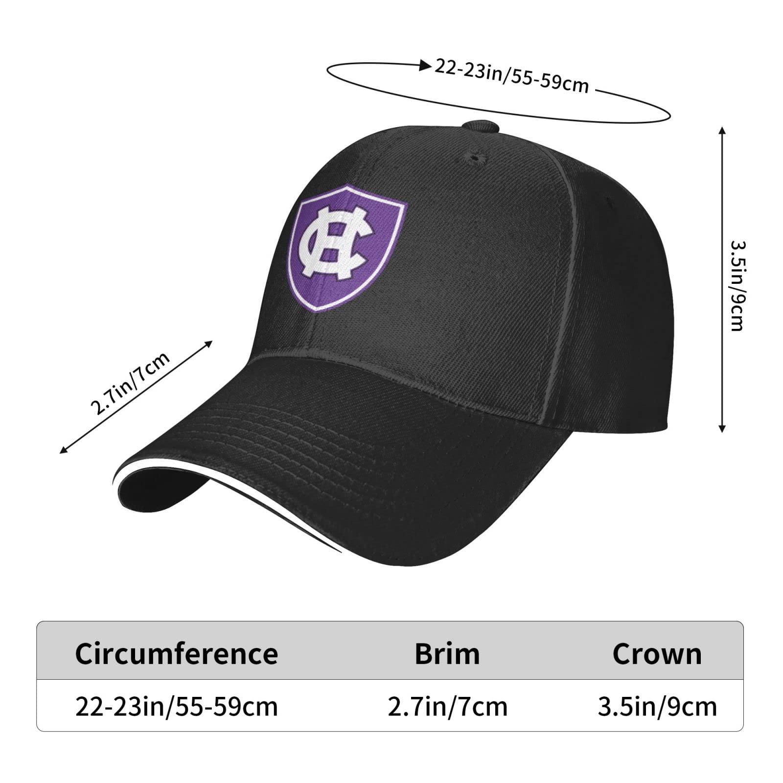 College A of The Holy Cross Logo Sandwich Cap Unisex Classic Baseball Capunisex Adjustable Casquette Dad Hat Black