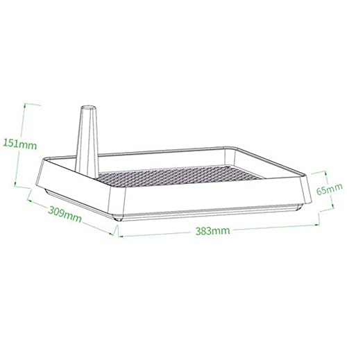 RUBYHOME Super Large Rabbit Litter Box 15" L x 12" W, Rabbit Potty Box Litter Pan for Cage, Extra Large Bunny Restroom Litter Tray Rabbit Toilet