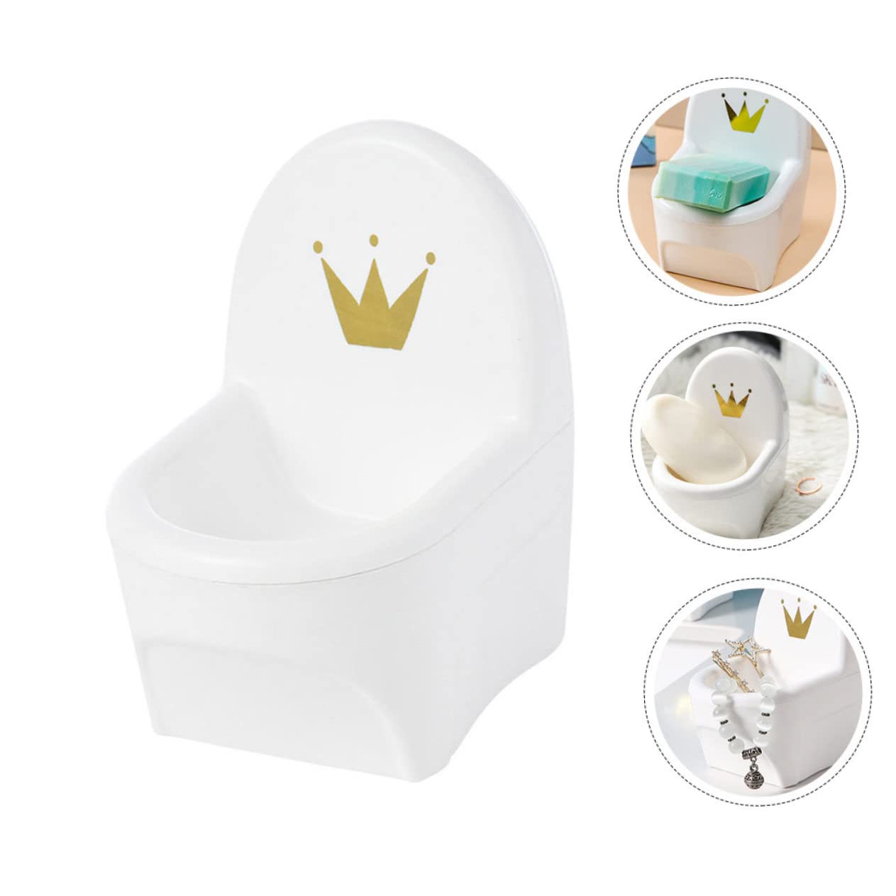 Cabilock 1pc Box Toilet Soap Box Bathroom Soap Case Plastic to Go Containers Soap Case Holder Soap Drainer Stair Basket Bath Sponge Bar Soap Dish Soap Storage Pp Cartoon White Storage Rack