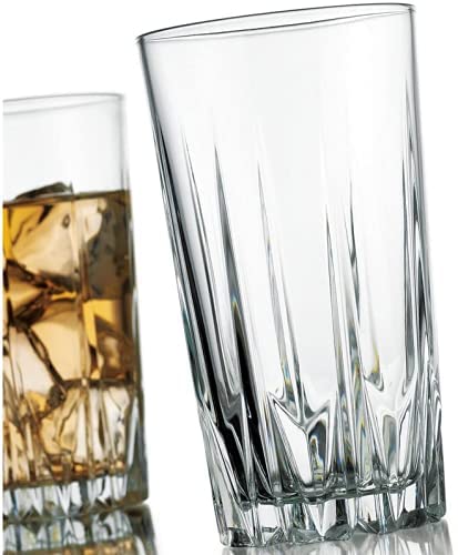 Set of 10 Durable Brilliance Drinking Glasses Includes 10 Cooler Glasses(15oz) 10-piece Elegant Glassware Set- Great For Parties, Dinners, & Daily Use