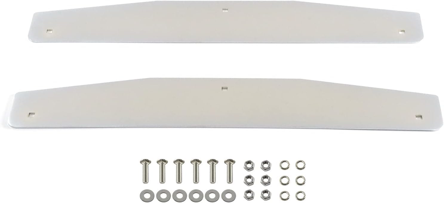 BLVD-LPF OBEY YOUR LUXURY Universal Stainless Steel Mud Flap Weights Semi Truck 24" X 4" Chrome 3 Stud Fit for 24" Wide Mud Flaps - Pair