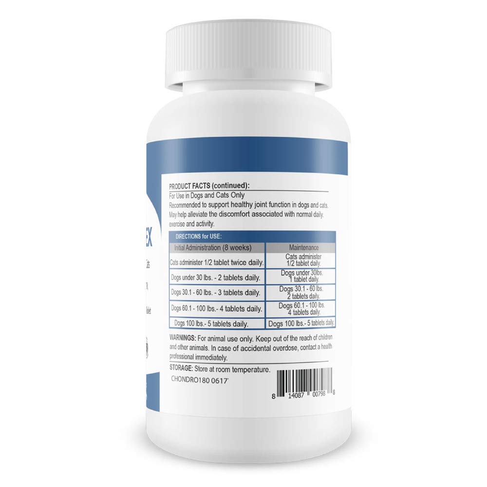 HealthyPets Chondro-Flex - Powerful Joint Care Formula Dogs and Cats - Maximum Nutritional Support - Glucosamine, Chondroitin, MSM, Ester-C, and Minerals - 180 Chewable Tablets