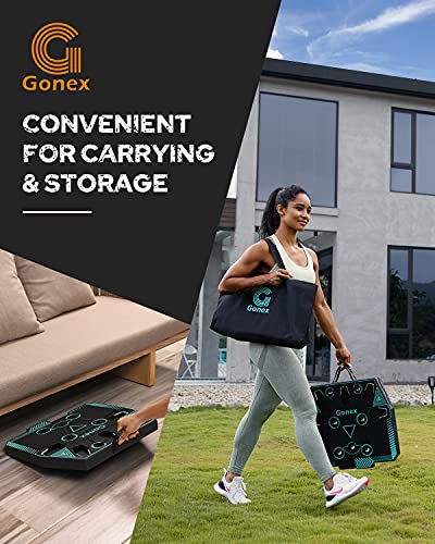Gonex Portable Home Gym Workout Equipment with 14 Exercise Accessories Ab Roller Wheel,Elastic Resistance Bands,Push-up Stand,Post Landmine Sleeve and More for Full Body Workouts System,Green