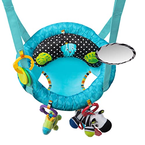 Bright Starts Bounce 'n Spring Deluxe Door Jumper for Baby with Adjustable Strap, 6 Months and Up, Max Weight 26 lbs