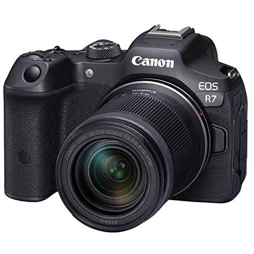 Canon EOS R7 Mirrorless Digital Camera with RF-S 18-150mm f/3.5-6.3 is STM Lens + 75-300mm F/4-5.6 III Lens+ 64GB Memory Cards, Professional Photo Bundle (42pc Bundle)