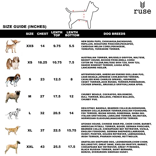 Ruse- Dog Suit Easy Breezy Pet Tuxedo/Dog Wedding Dress for All Breeds.(Black) XL