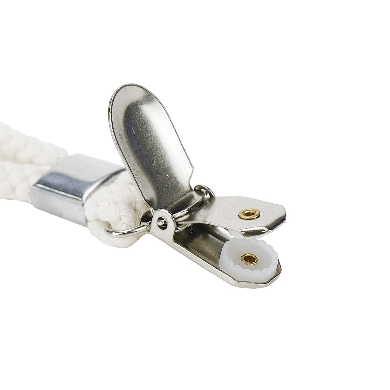 Risbay 2PCS Towel Clips Clothes Pegs Hanging Clip Clamps with Woven Ring Bath Towel Hanging Clips for Kitchen Bathroom Hanging Towels