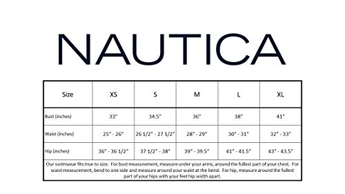 Nautica Women's Standard Mid-Rise Flattering Wide Waistband Boy Leg Bikini Bottom Swimsuit, Black, Small