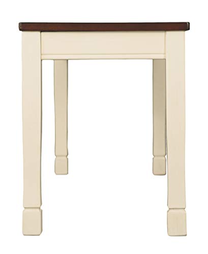 Signature Design by Ashley Whitesburg Cottage Rectangular Dining Bench, Brown & Antique White