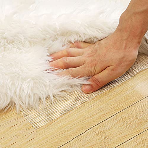 Xrrxy Anti Slip PVC Tablecloth Underlay Adjustable in Size Foam Mat Tea Table Cloth Anti-Skid Rug Pad Gripper Table Mat,White (200 140cm/79 55inch)