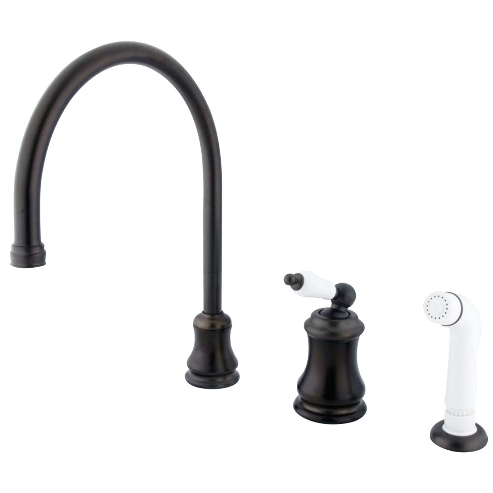 Kingston Brass KS3815PL Restoration Widespread Kitchen Faucet, 9", Oil Rubbed Bronze