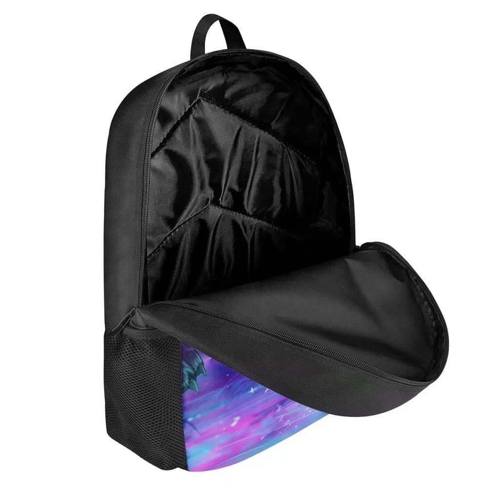 Cumagical Kids Backpack Fashion Purple Tiger Print for Boys Girls Lightweight Daypack