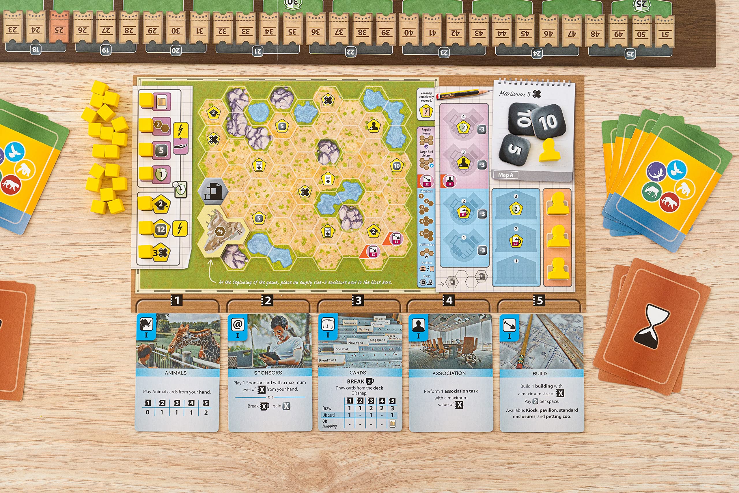 Capstone Games Ark Nova Card Drafting, Hand Management Strategy Board Game, 1-4 Players, 90 to 150 Minute Play
