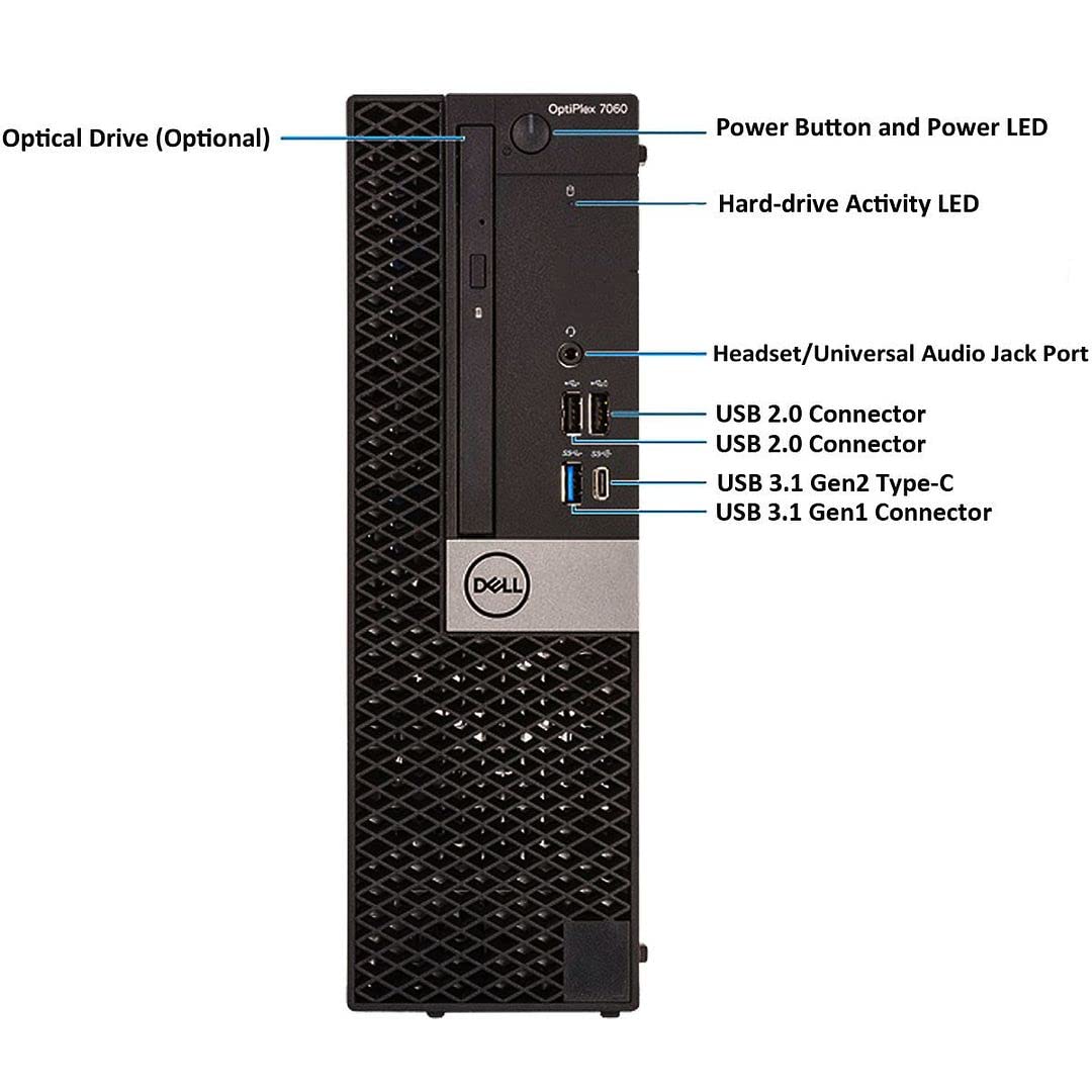 Dell Optiplex 7060 SFF Desktop Computer PC | Intel 10th Gen i5-10500 | 64GB DDR4 Ram 4TB NVMe M.2 SSD | Built-in WiFi 6E & Bluetooth 5.2 | Windows 11 Pro | Wireless Keyboard&Mouse(Renewed)