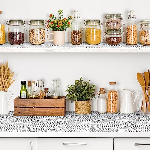 Jersow Cabinet Liner Non Adhesive Shelf Liner 12" X 240", Waterproof Cabinet Drawer Liner, for Kitchen Cabinets/Refrigerator/Wire Shelving/Bathroom/Pantry-Heavy Duty, Easy to Trim, Durable(Grey)