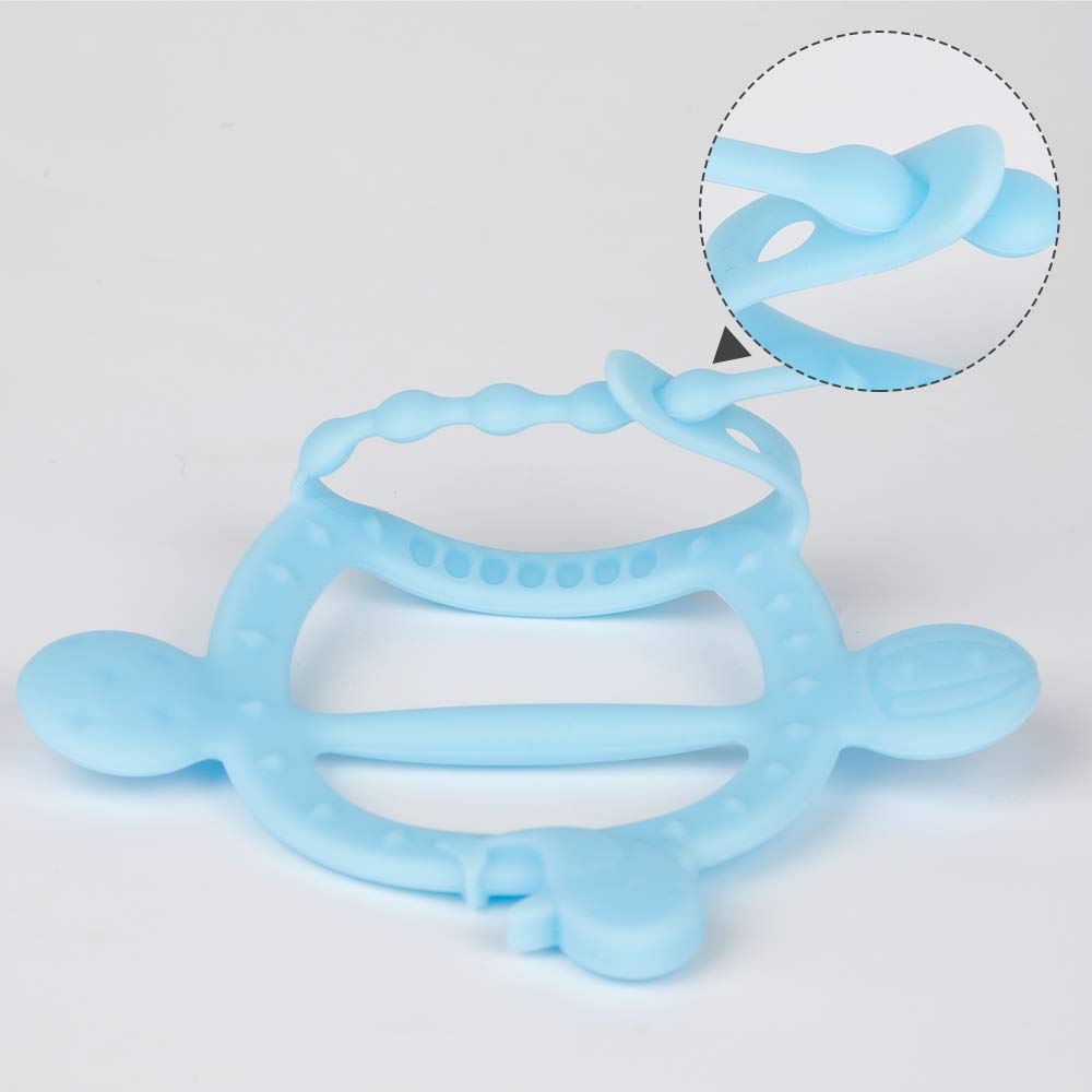 BumbleBee Baby Teether Toys Bracelet Toys for Teething Chewing Biting Needs,Infant Chewing Toys, Silicone Teethers Wearable, Ultra Soft, Adjustable Size for Babies and Toddler Wrist, 2 Pieces