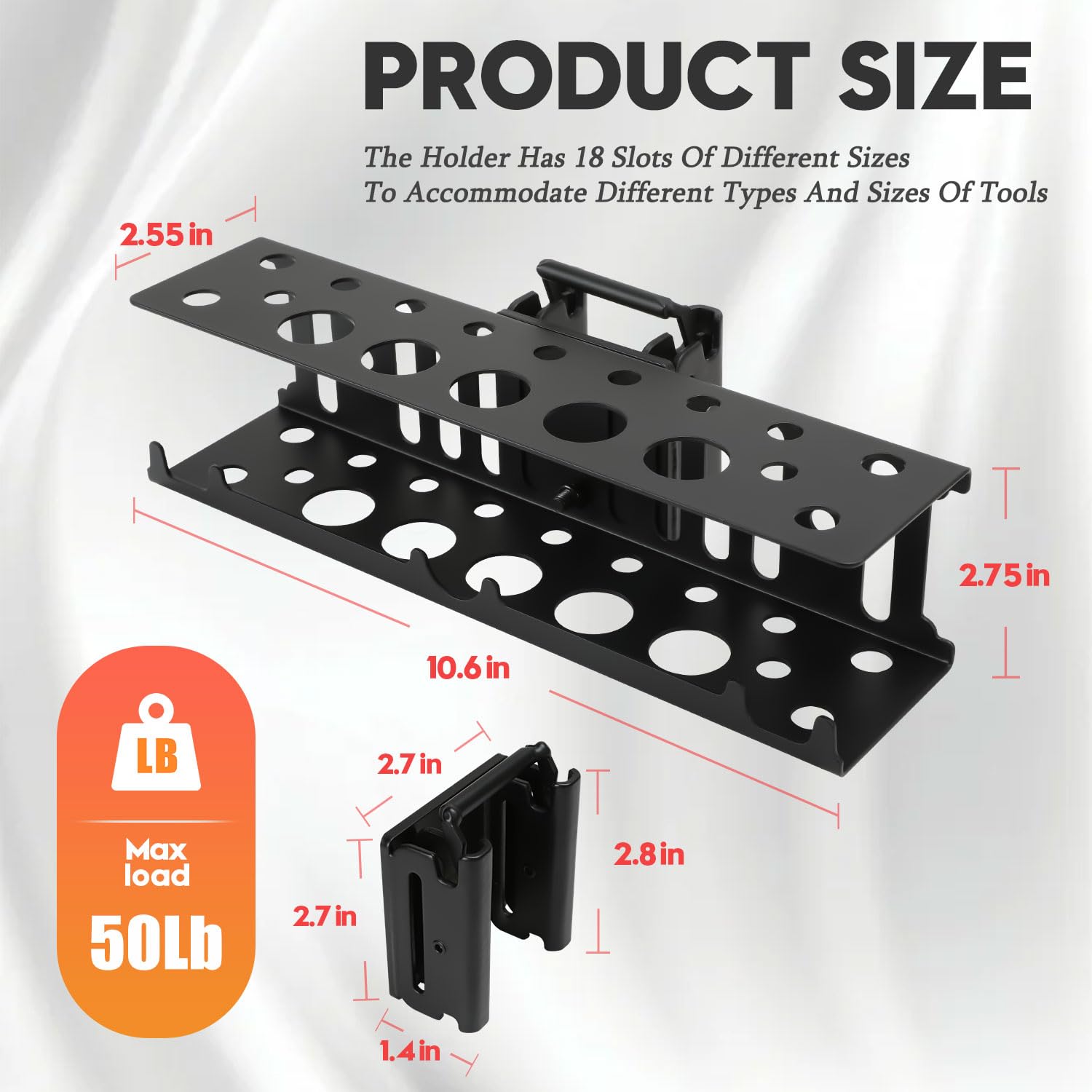 Fistihon E-Track Screwdriver Holder Rack, Heavy Duty Metal Screwdriver Organizer, E track Accessories for Screw Driver Holder Rack, Compatible with Screw Driver Holder&Pliers Holders&Shears Rack