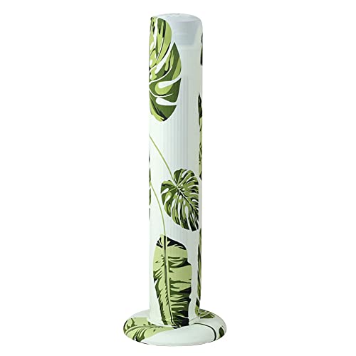 ZUYYON Tower Fan Dust Cover, Vertical Fan Dustproof Protection Cover for 37-47 Inch, Floor Standing Fan Washable Protect Cover, Household Stand Fan Flower Pattern Cover(Green Leaves)