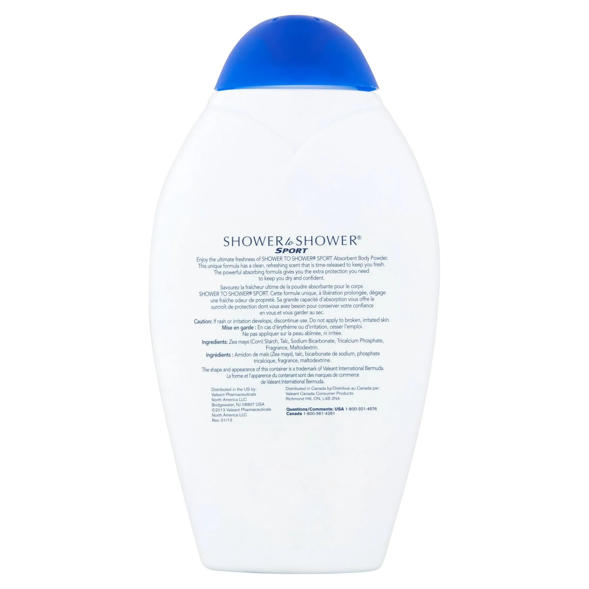 SHOWER TO SHOWER Body Powder Sport 8 oz (Pack of 3)