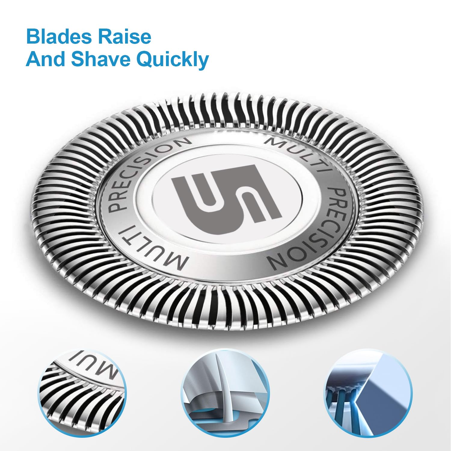 Replacement Heads Compatible with Philips Norelco 5000 Series, SH50 Replacement Blades for Philips Norelco SH50 Shavers, HQ8 Head for Norelco 5000 Shaver
