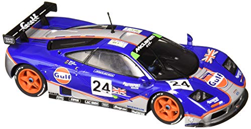 Scalextric McLaren F1 GTR Gulf Edition Le Mans 1995 1:32 Slot Race Car C3969, Blue/White & Orange